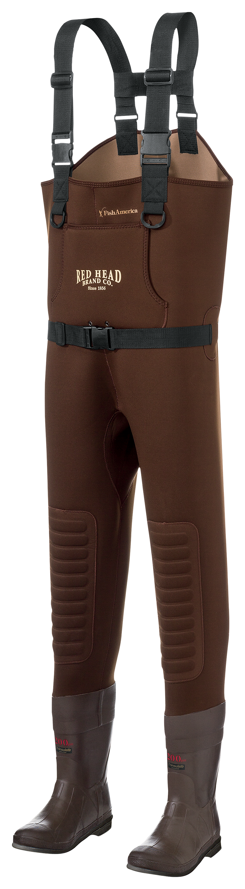 RedHead Classic Series II Brown Neoprene Boot-Foot Waders for Men ...
